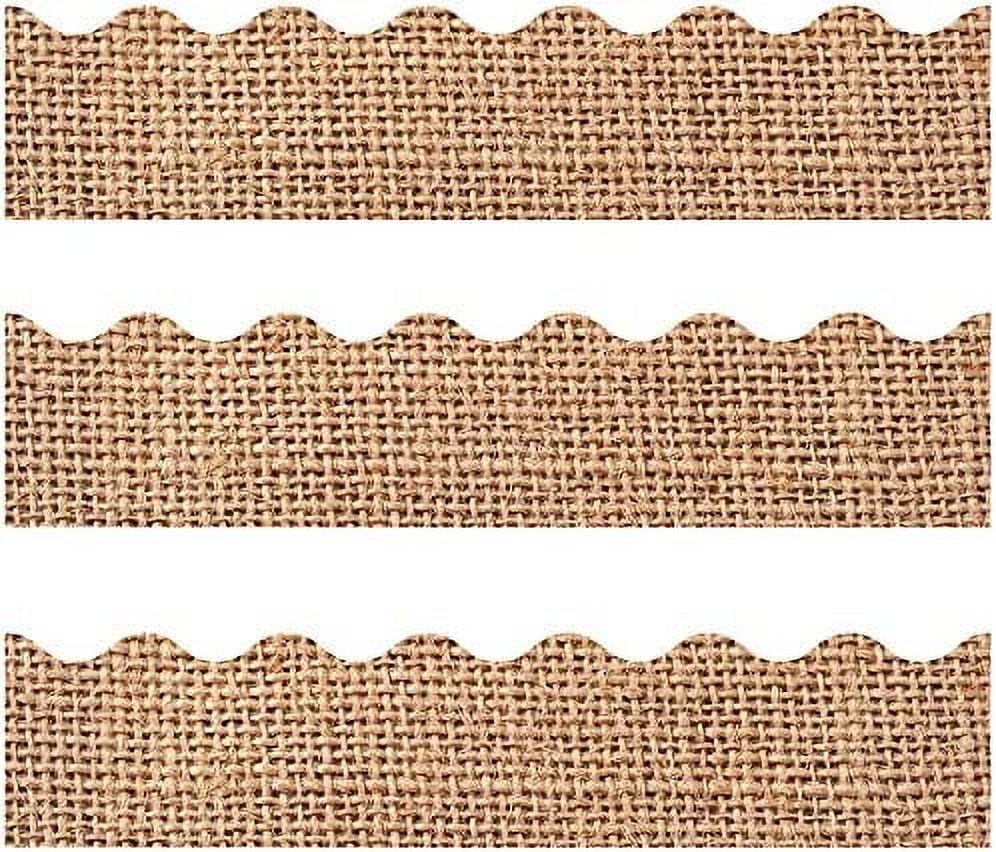 36ft Burlap Scalloped Blackboard Trim Paper Stickers, Bulletin Board ...