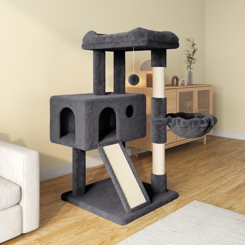 -36in/65in/68in Multi-Level Tall Cat Tree for Indoor Cats/Larger Tower ...