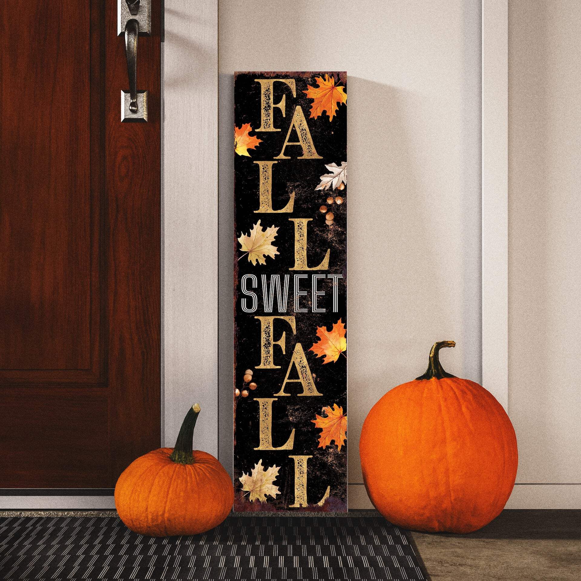 36in Fall Pumpkin Welcome Porch Sign - Front Porch Fall Decor Sign ...