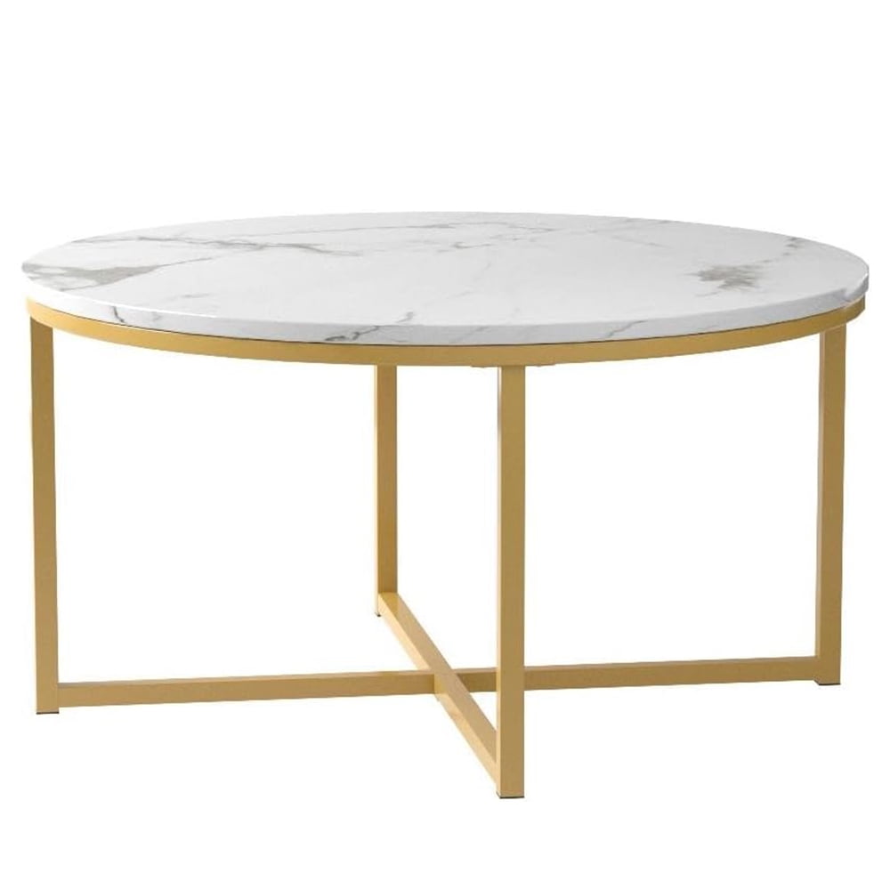 36in Faux Marble Accent Table, Modern End Table, Large Coffee Table ...