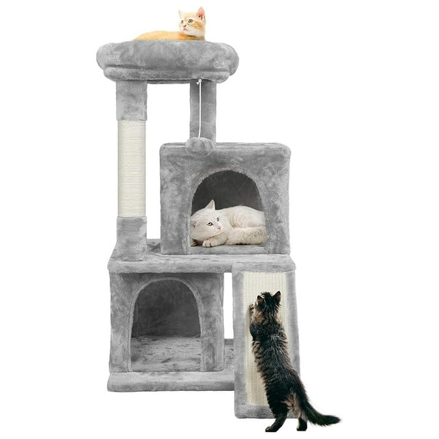 36in Freestanding Cat Tree, Cat Activity Center Play House, Kittens ...