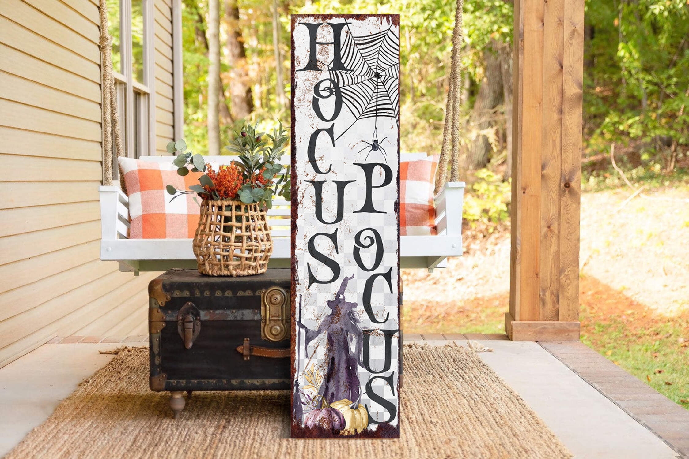 36in Hocus Pocus Halloween Porch Sign | Spooky Front Door Display ...