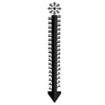 36in Snow Gauge with Temperature Meter Winter Snowflake Metal Ruler ...