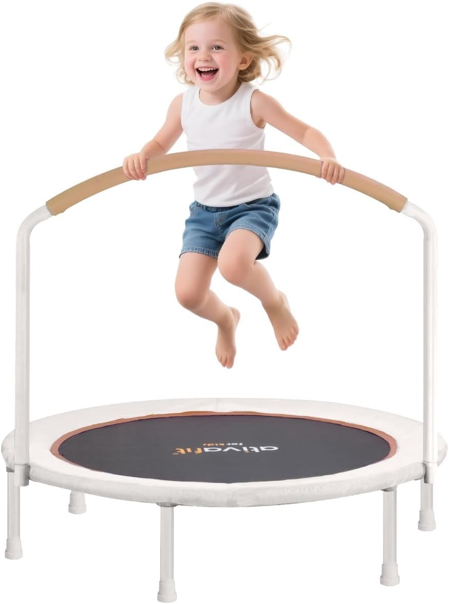 36inch Elastic Band Big Handle Trampoline for Ages 2-6 Indoor Outdoor ...
