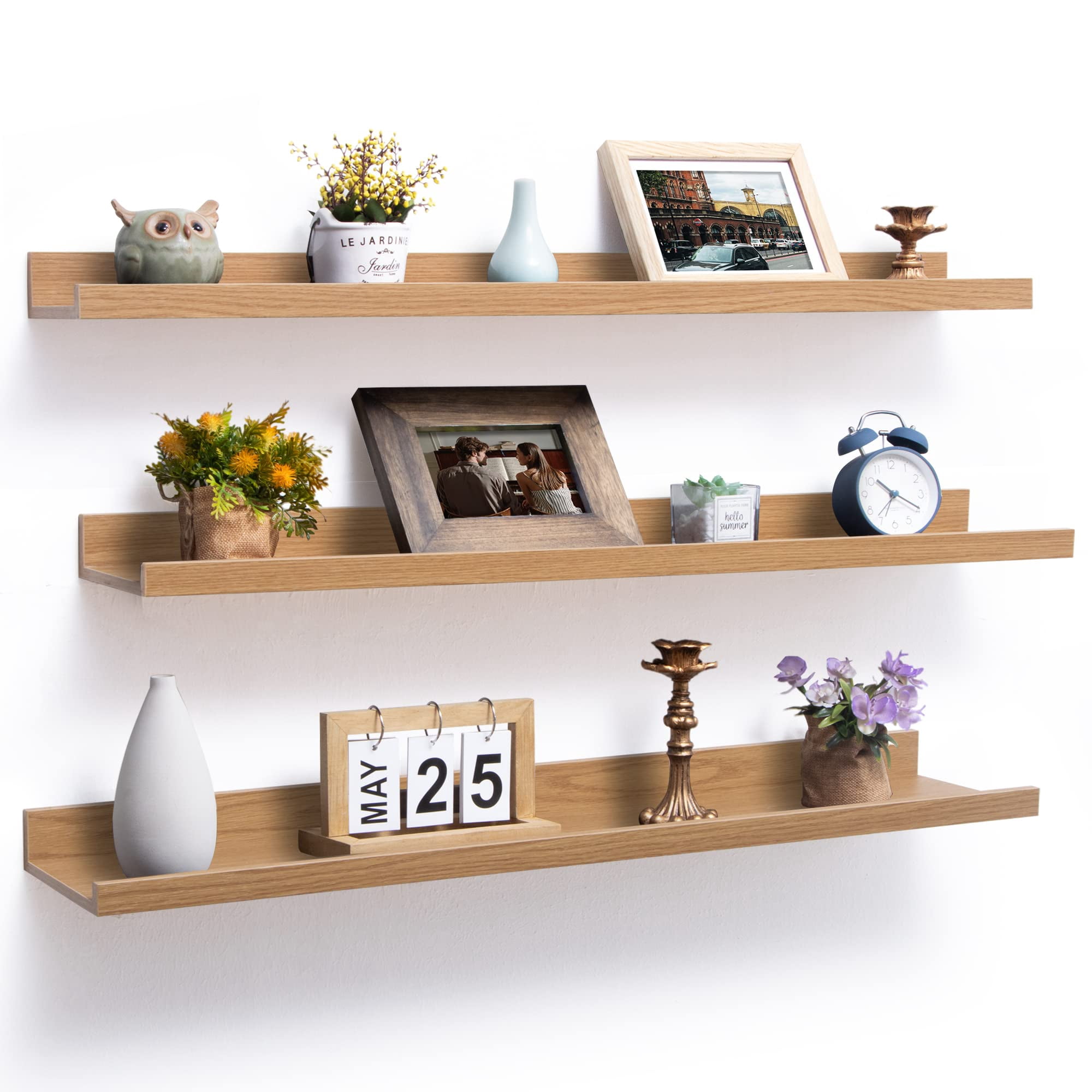 36inch Picture Ledge Shelf, Floating Shelves Wall Mounted Set of 3 ...