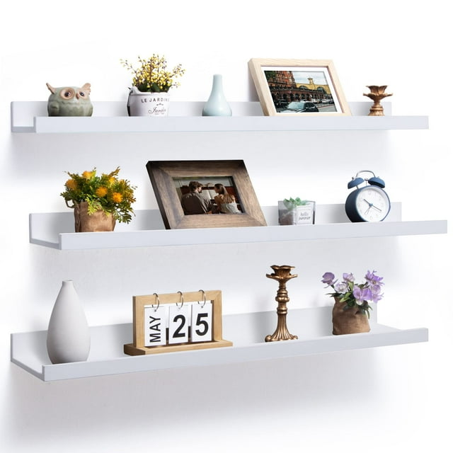 36inch Picture Ledge Shelf, Floating Shelves Wall Mounted Set of 3 ...