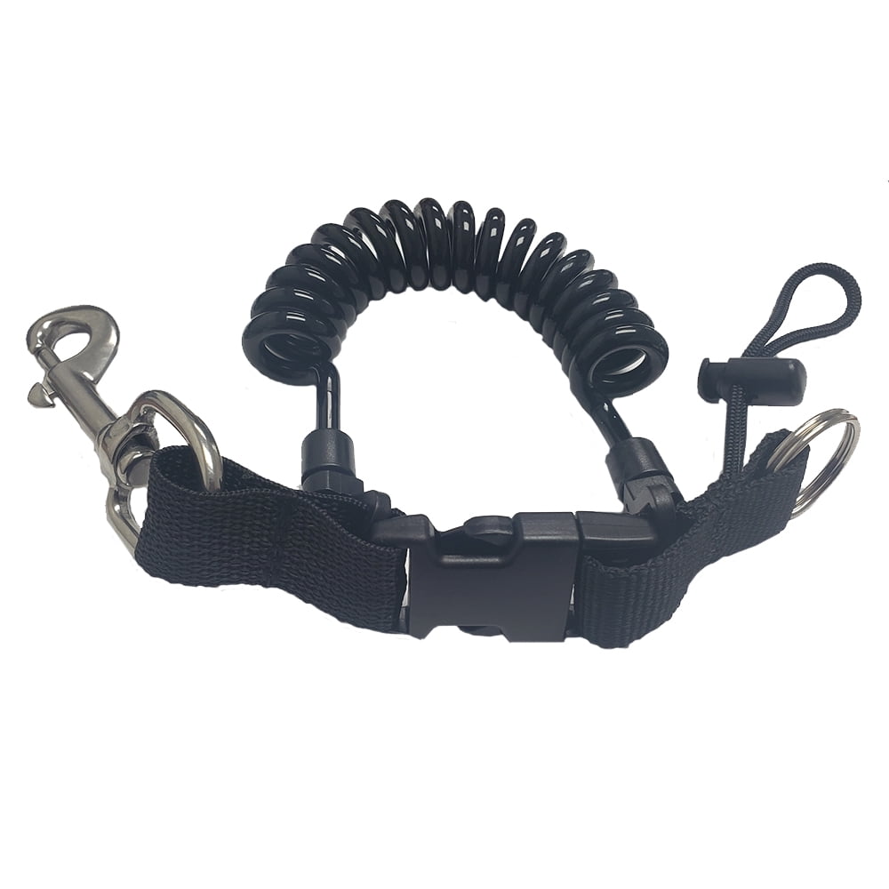 36" Snappy Coil Shock Cord with Lanyard, Split Ring & Stainless Bolt ...