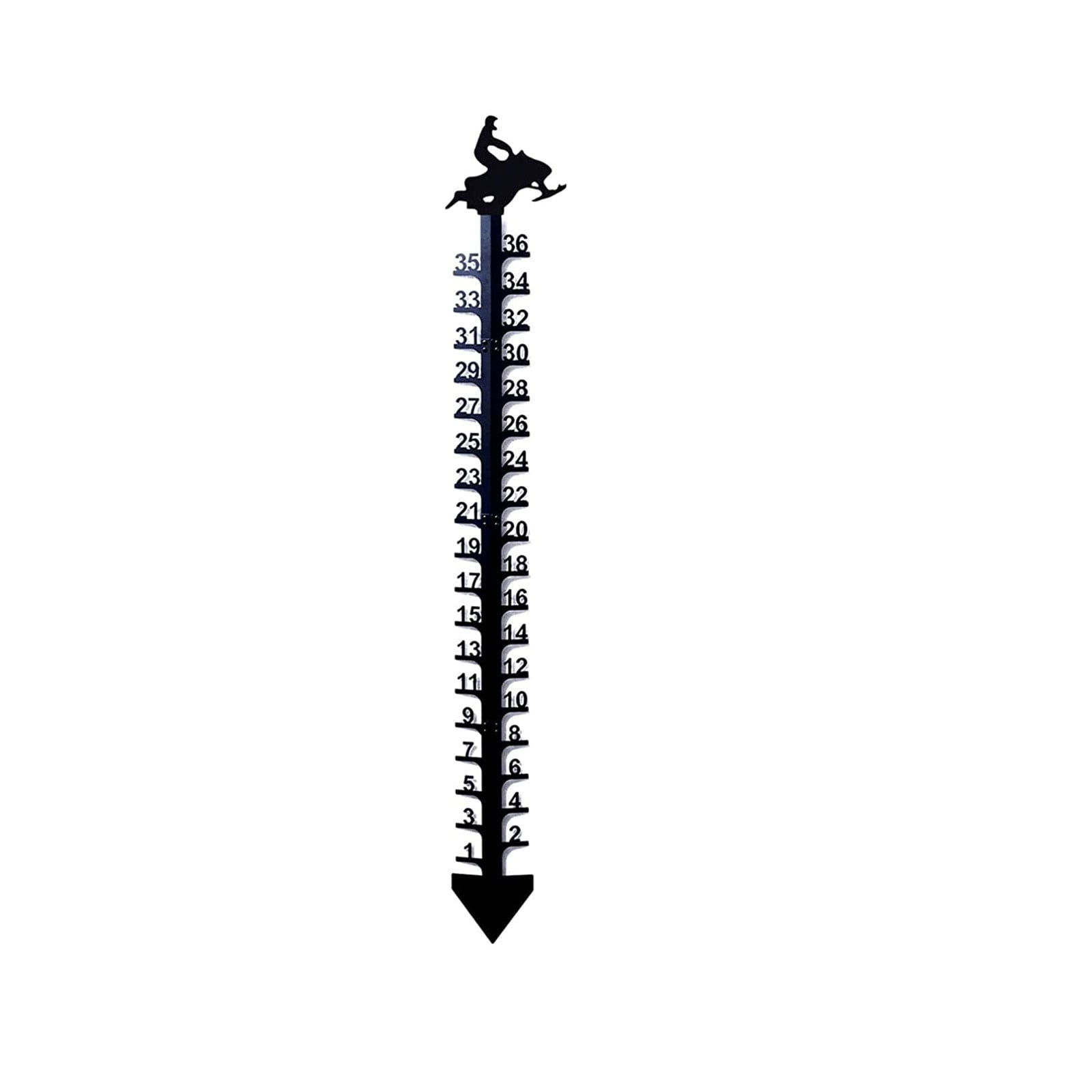 36inch Snow Gauge Metal Yard Snow Measuring Stick Outdoor Garden Stake ...
