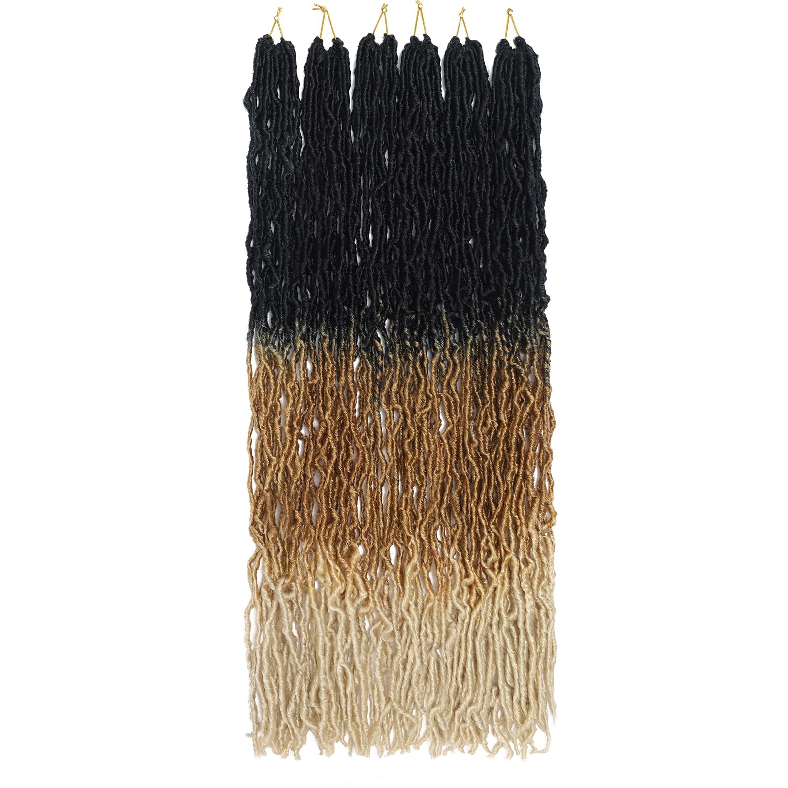 36inch Soft New Faux Locs Colorful Long Goddess Locs Crochet Hair ...