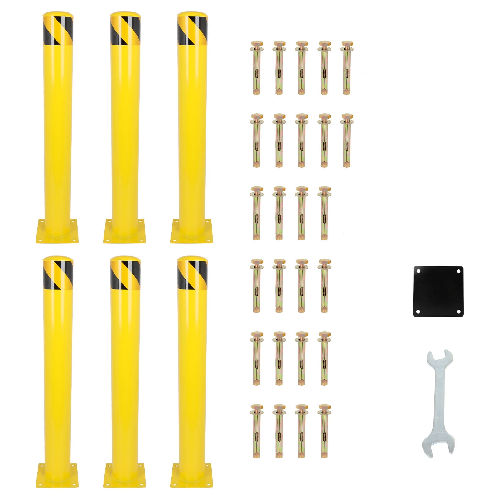 36inx4.5in Safety Bollard, Roadside Barricade, Safety Post Parking ...