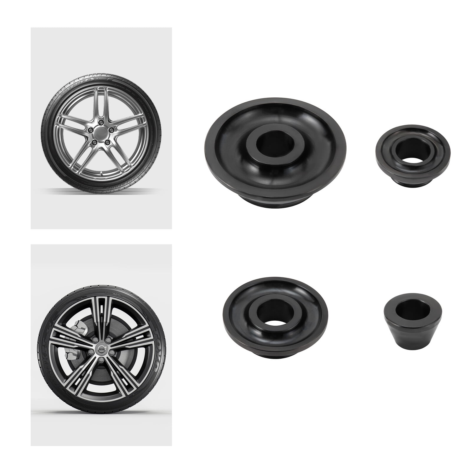 36mm 4 Sizes Tire Balancer Cones Set Wheel Balancer Adapter Cones Taper ...