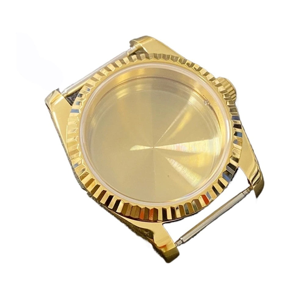 36mm Fit For PVD Gold Oyster Watch Case with Sapphire Glass Tooth Ring ...