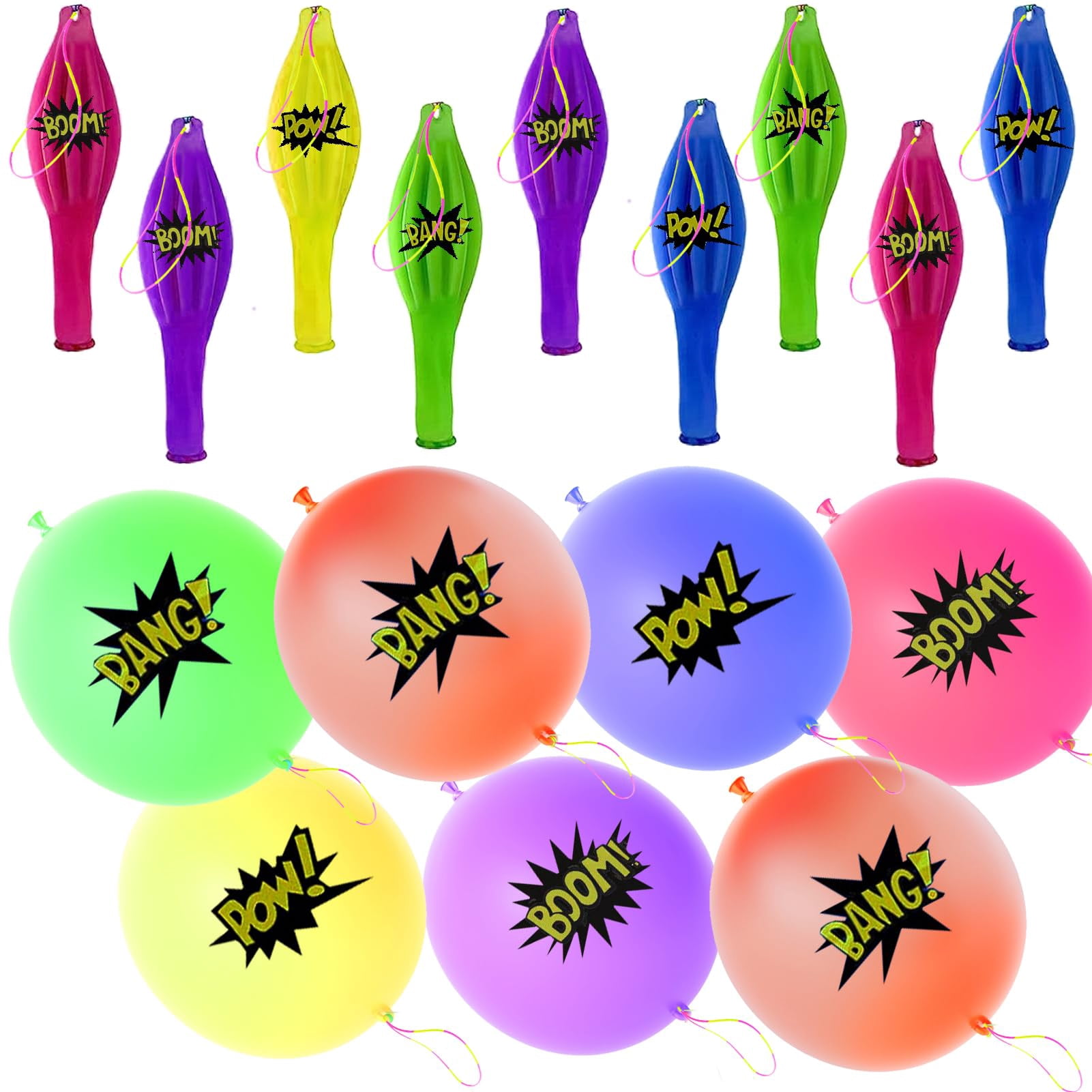 36pack "POW !" Punch KEF16 Balloons，Punching balloons minecraft party ...