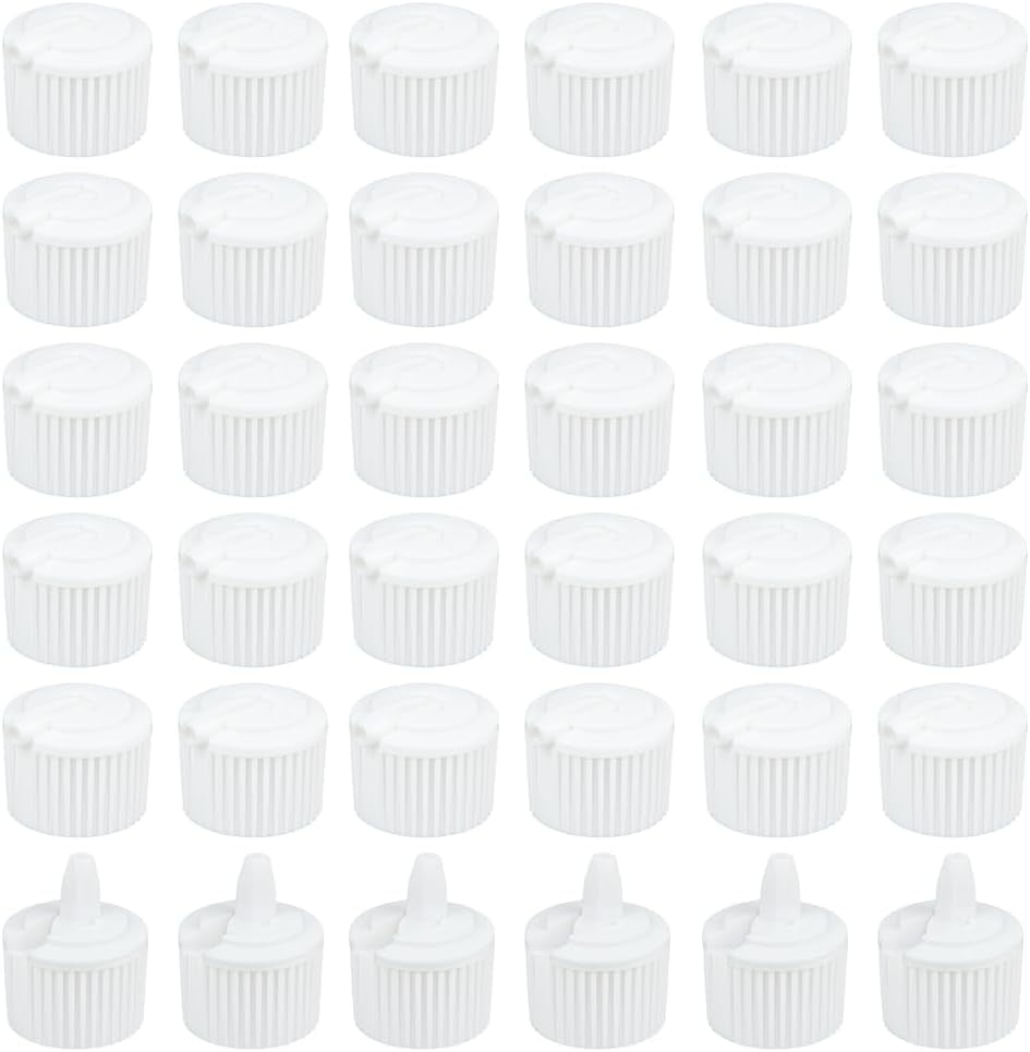 36pc 36pcs 28/410 Flip Top Dispensing Cap White Replacement Bottles ...