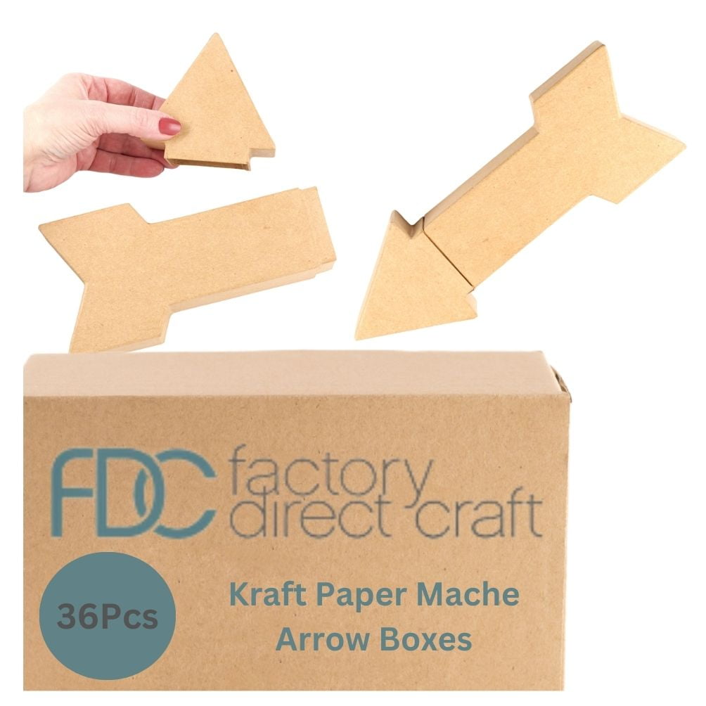 36pc Kraft Paper Mache Arrow Boxes - for Gifts and Favors - Factory ...