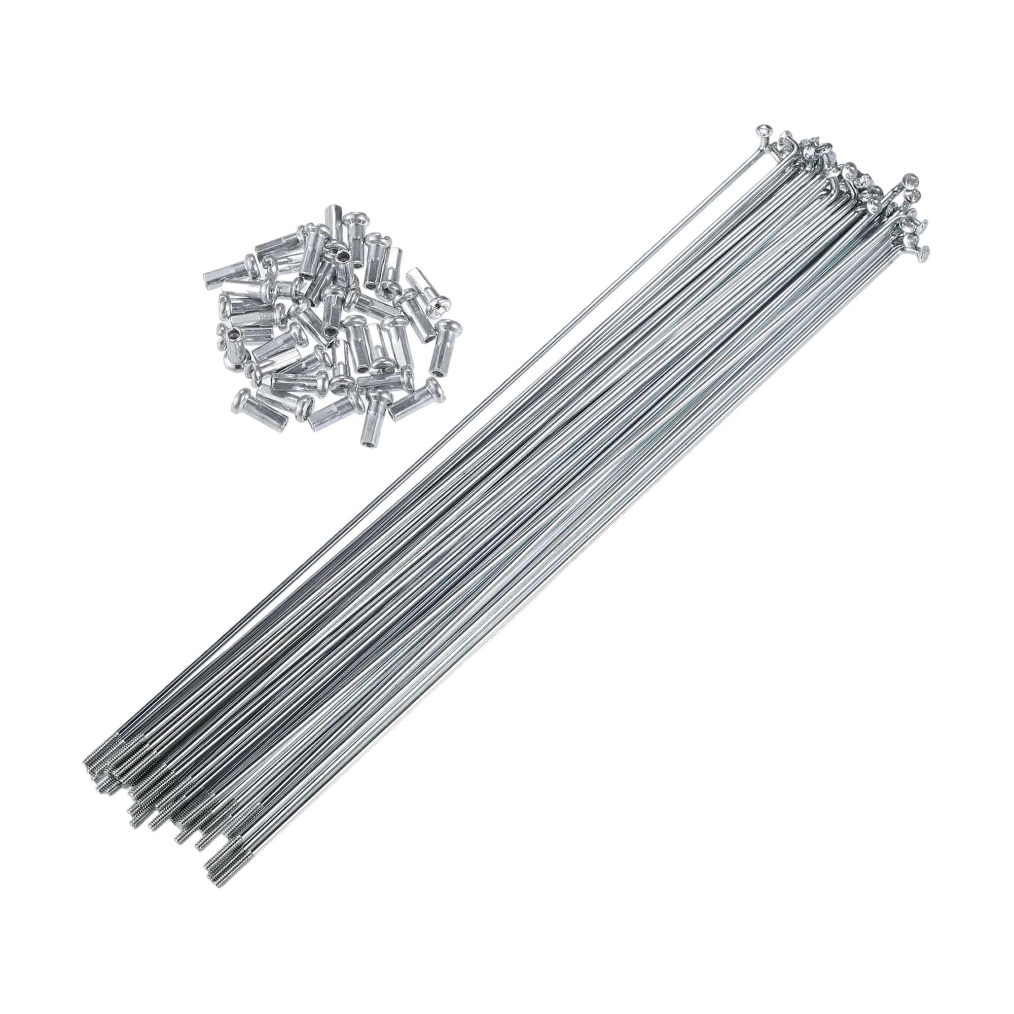 36pcs 14G J Bend Bicycle Steel Spokes 203mm 7.99" Cycle Spokes with Brass Nipples for Mountain ...