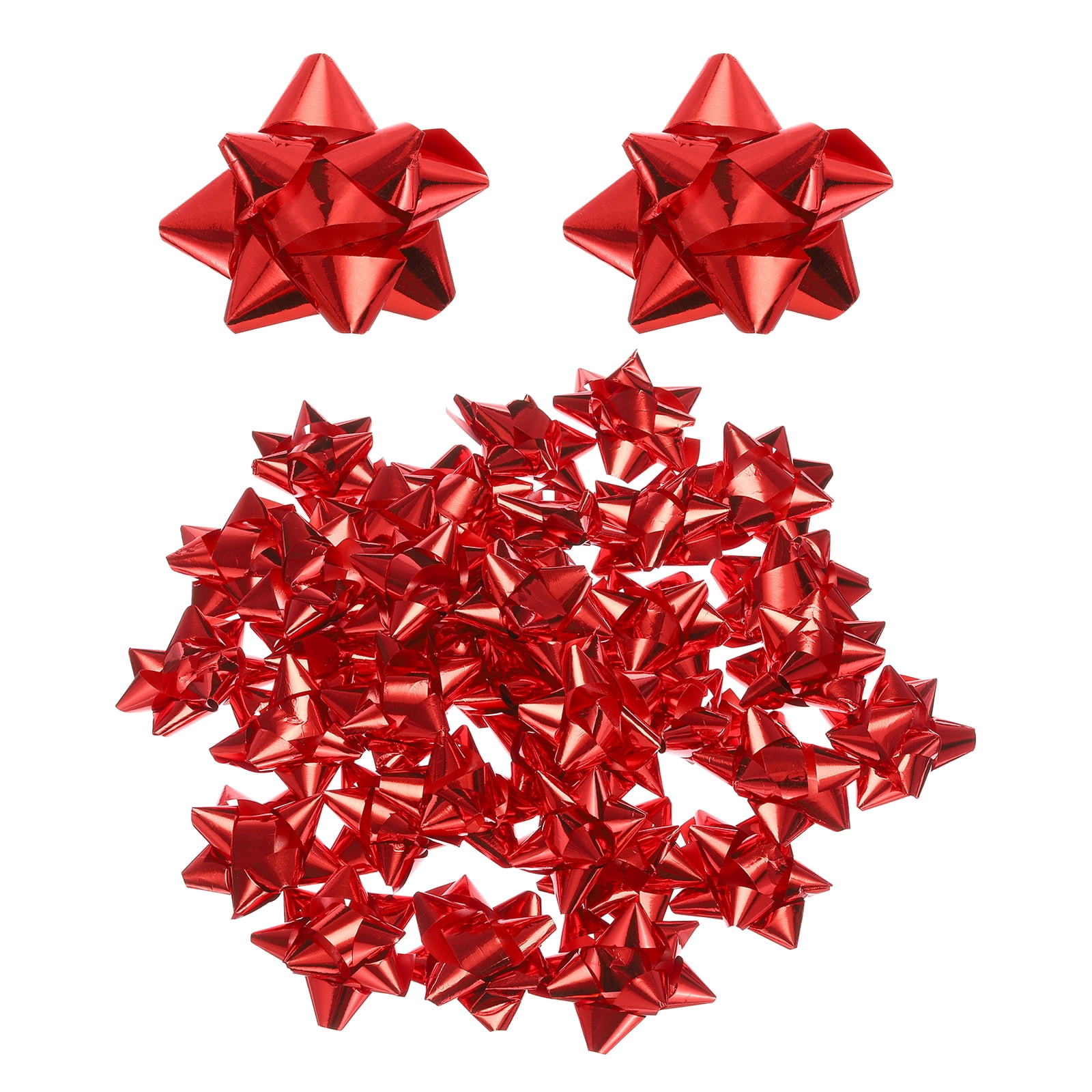 36pcs 3" Mini Star Gift Bows Small Metallic Christmas Bows for Gift ...