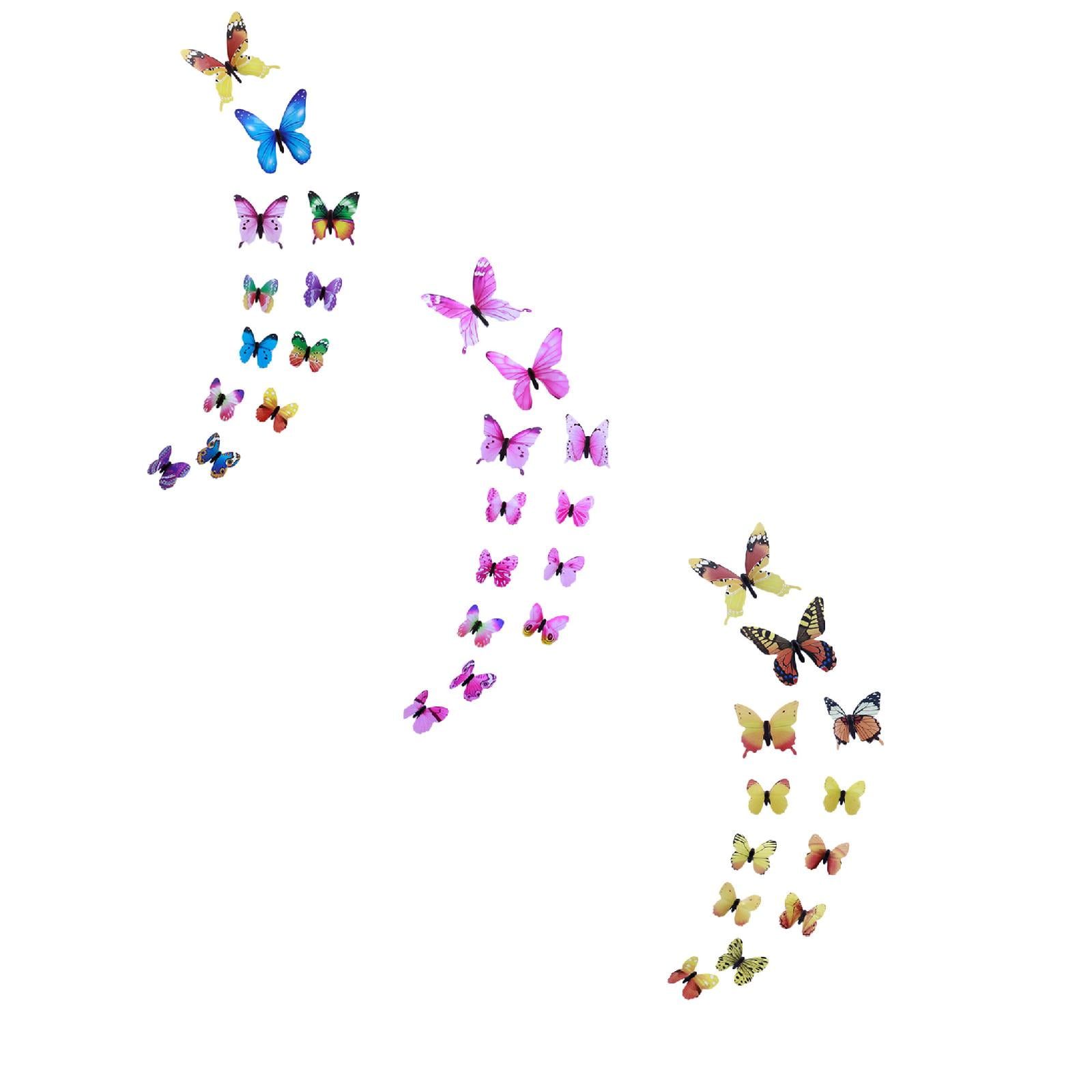 36pcs 3D Butterfly Decal Sticker Wall Decor DIY Adhesive for Room ...