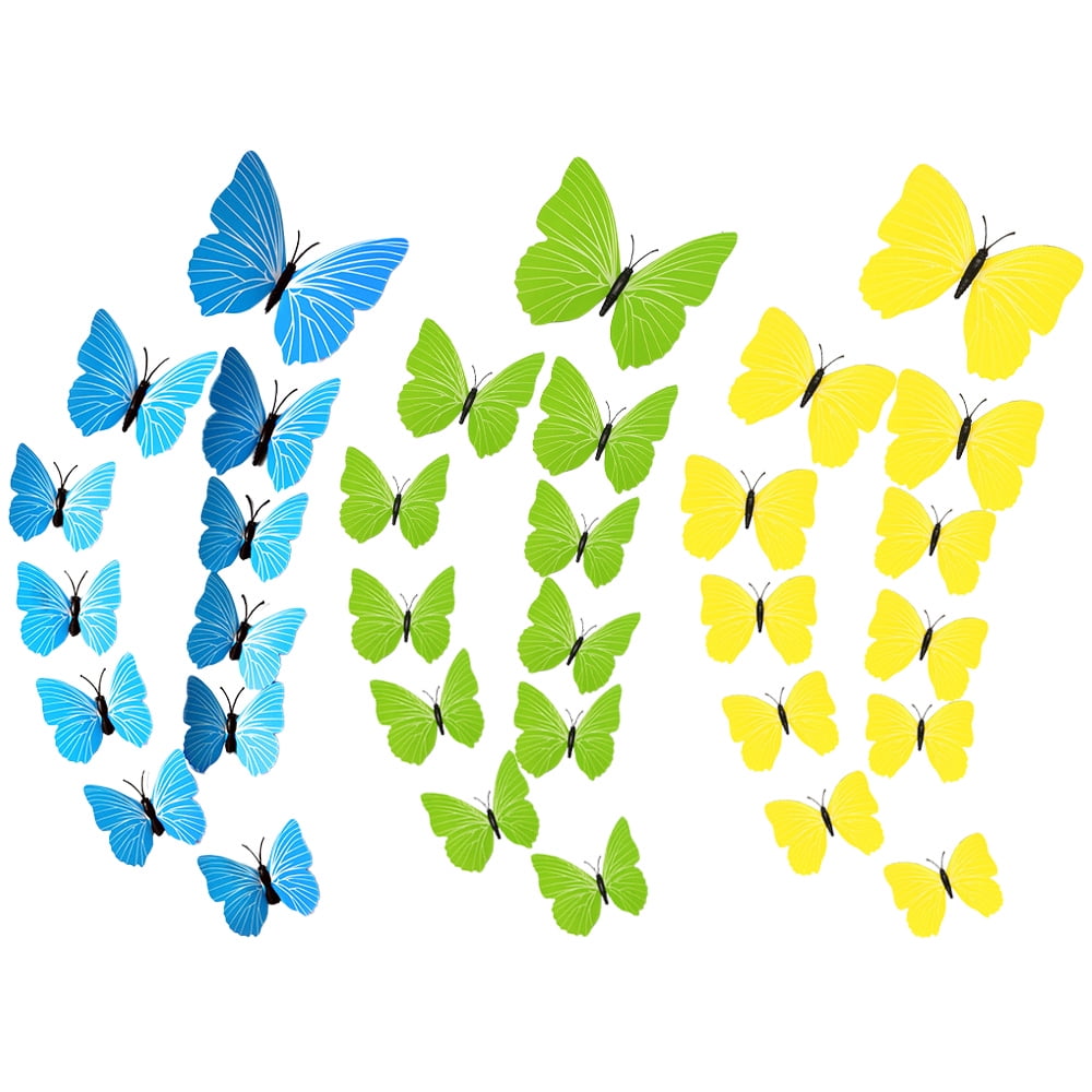 36pcs 3D Butterfly Wall Decal Removable Stickers Decor for Kids Room ...