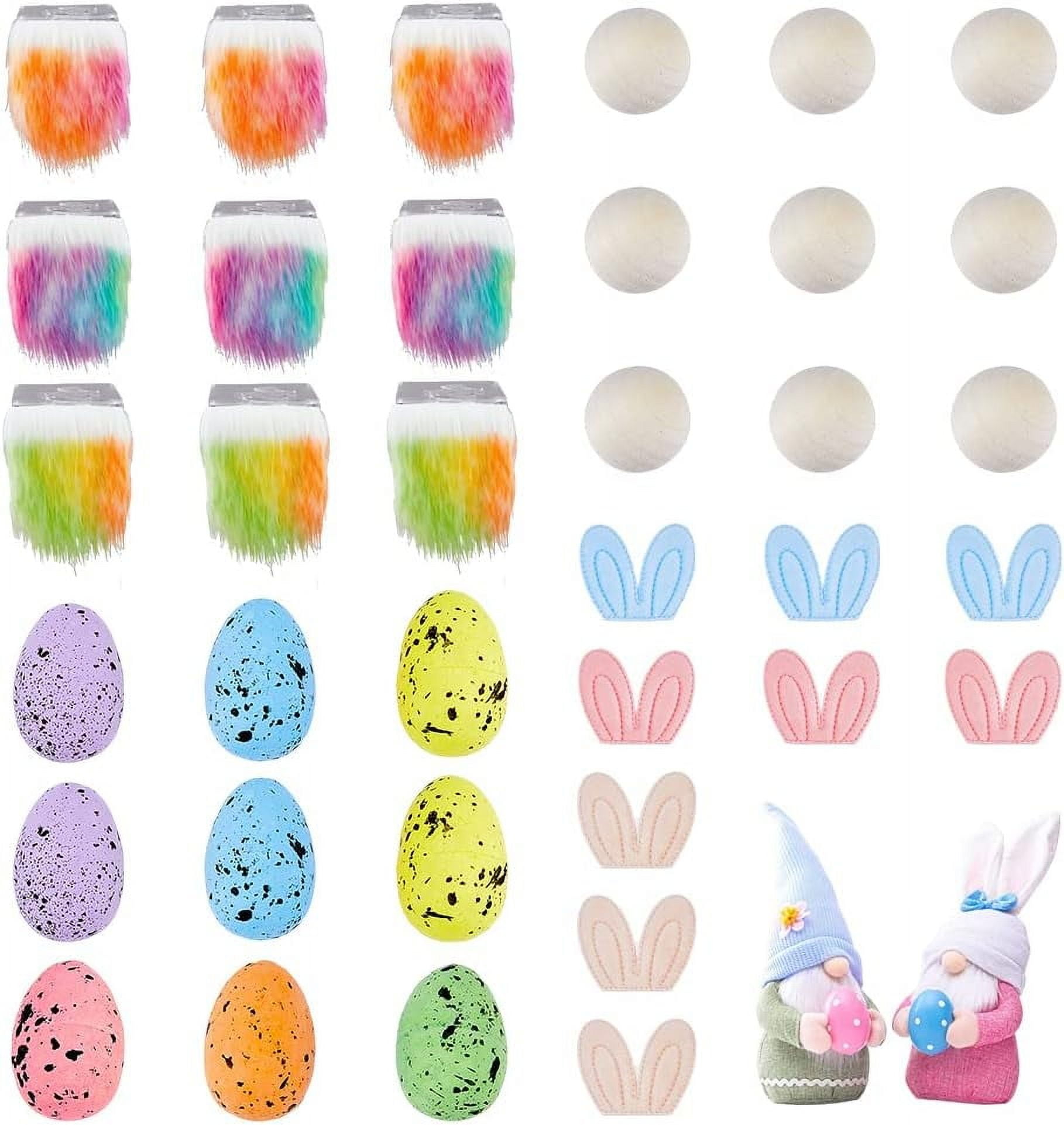 36pcs 4 Styles Easter Dwarf Doll DIY Set 3 Colors Bunny Ear 9pcs Gnome ...