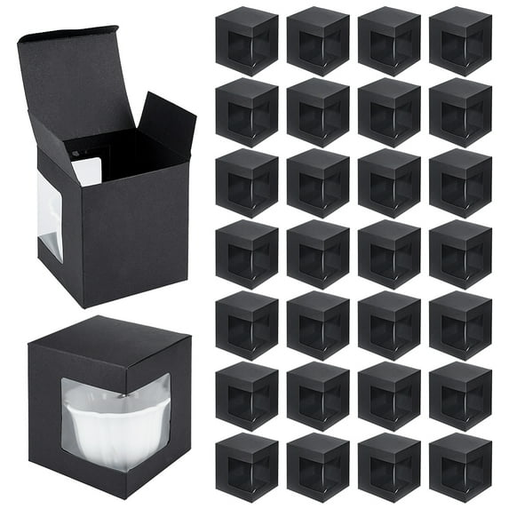 36pcs Bakery box with PVC Display Window Cardboard Gift Packaging boxes ...