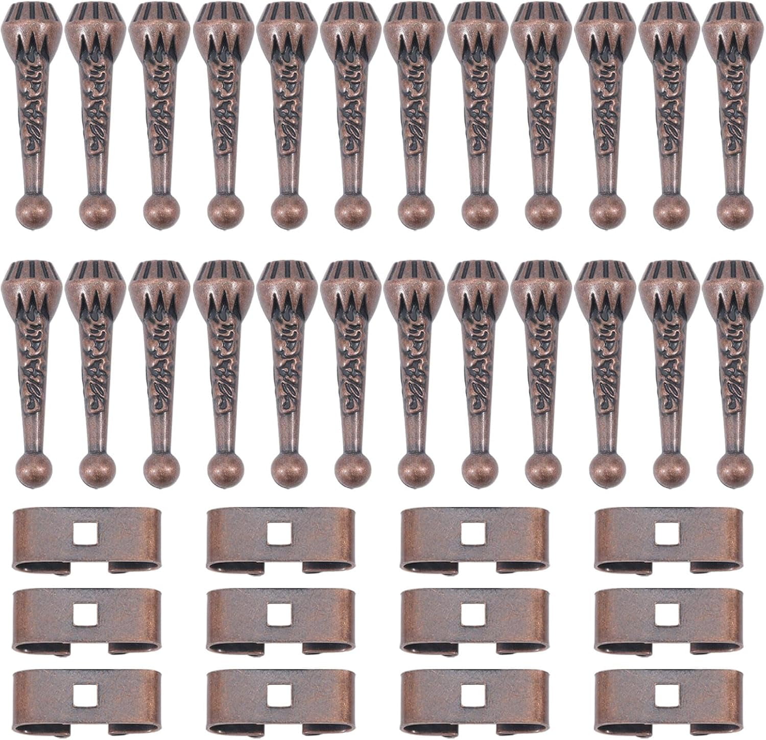 36pcs Bolo Tie Findings Kit 24 Pcs Alloy Cord Ends 12 Pcs Slide Bolo ...