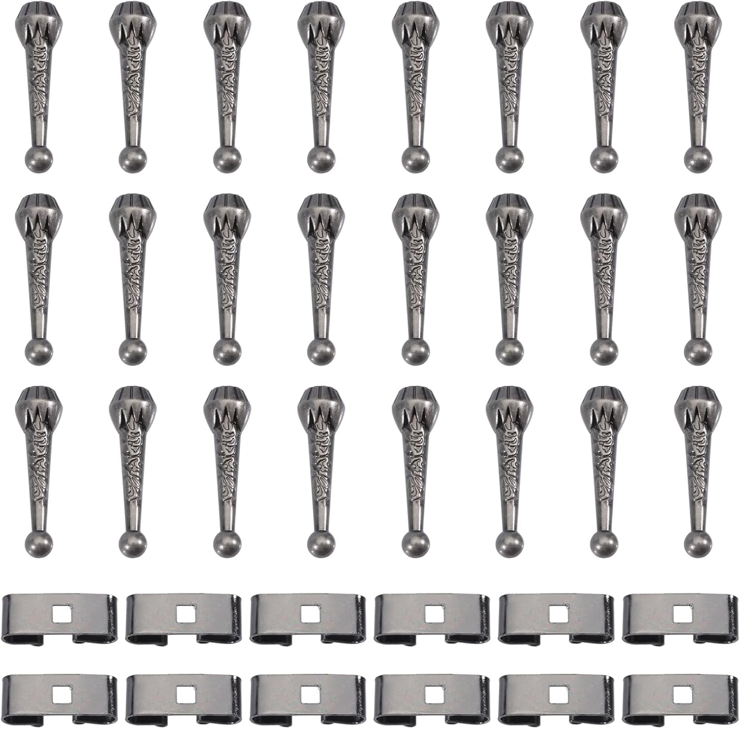 36pcs Bolo Tie Findings Kit with 24Pcs Bolo Tie Tips Replacement End ...