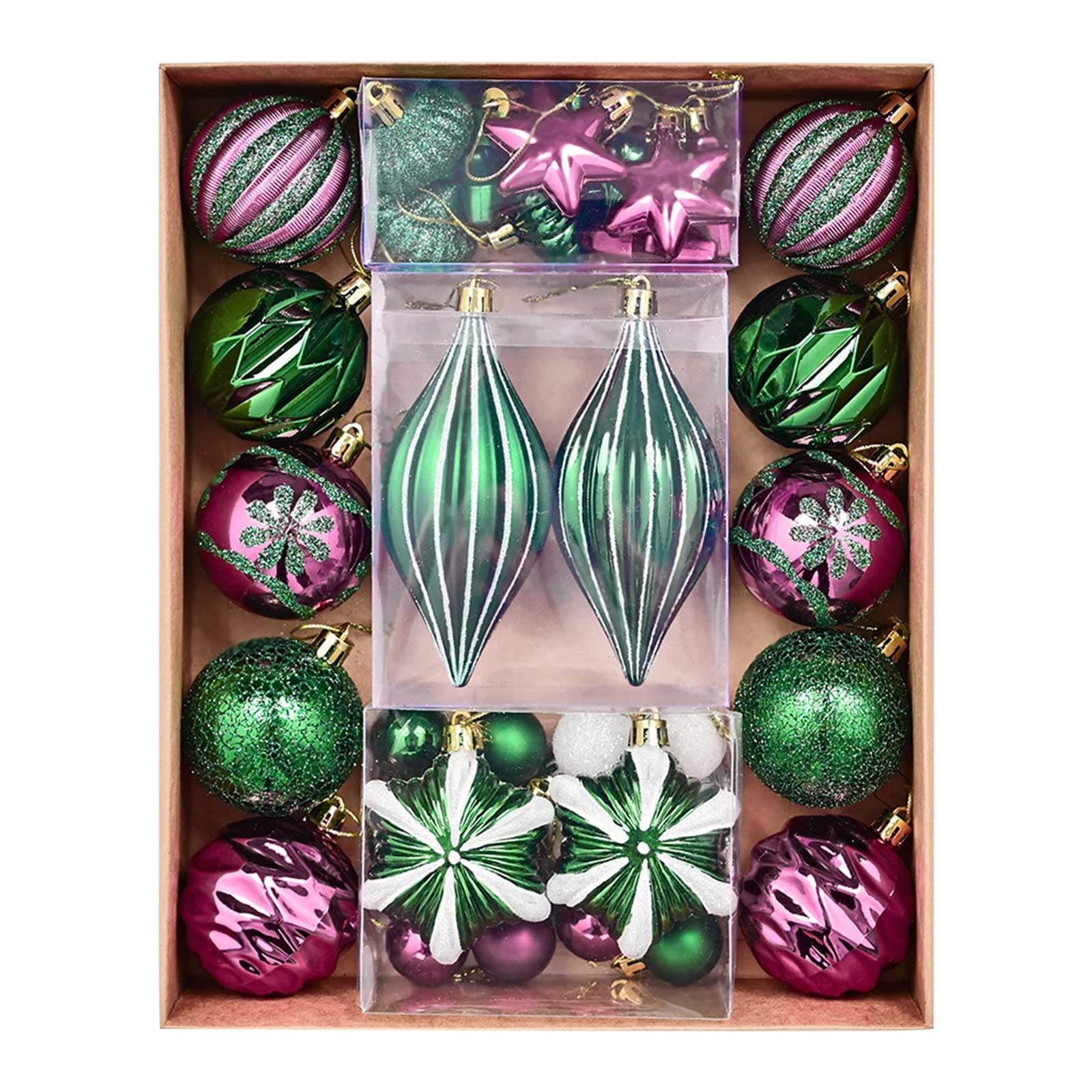 36pcs Christmas Balls Set, CXALSSY Unbreakable Christmas Balls on Sale ...