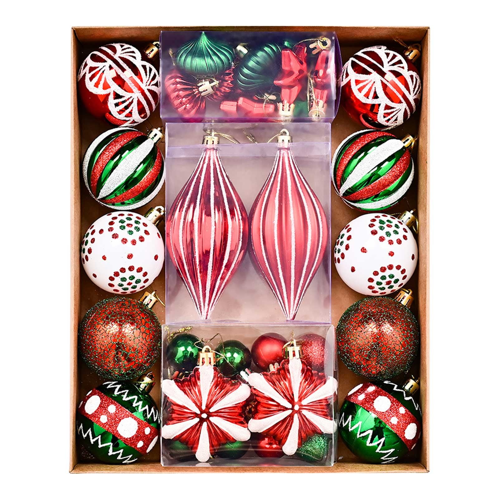 36pcs Christmas Balls Set, CXALSSY Unbreakable Christmas Balls on Sale ...