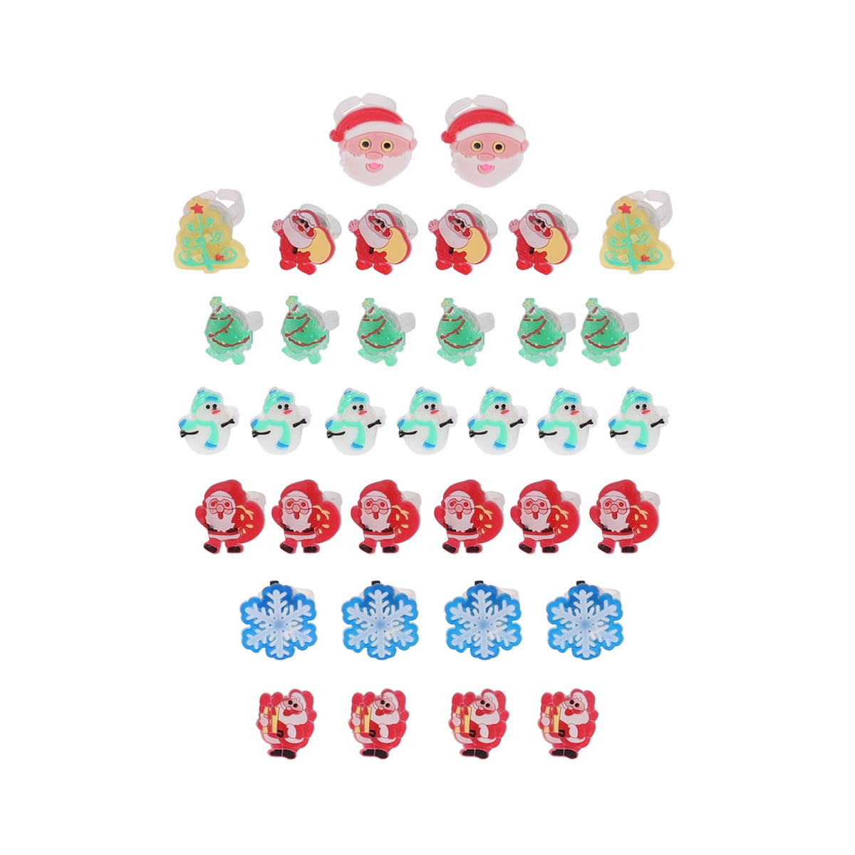 36pcs Christmas Light Up Finger Rings Toys Party Favors for Kids and ...