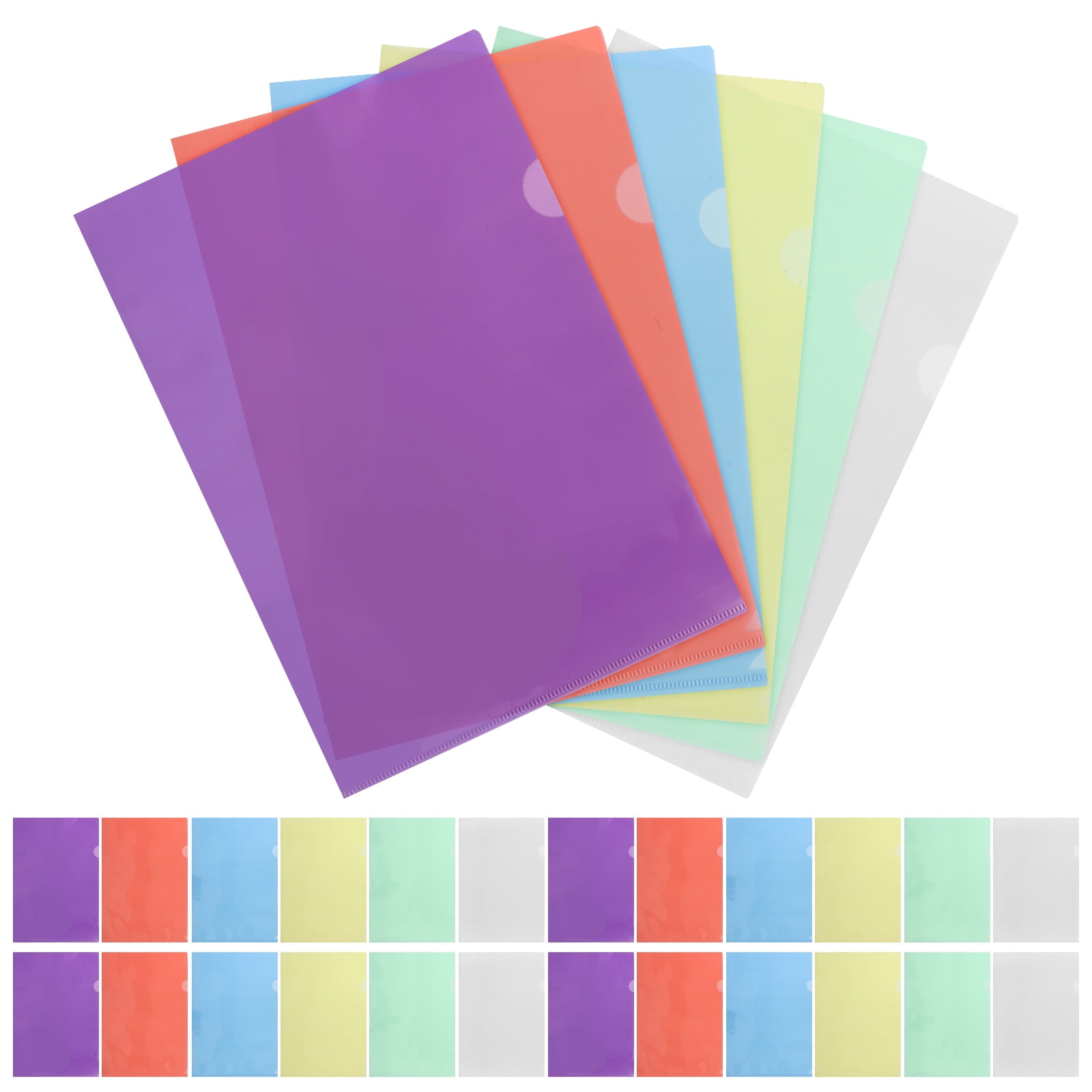 36pcs Clear Document Folders Plastic Folders Letter Size Project ...