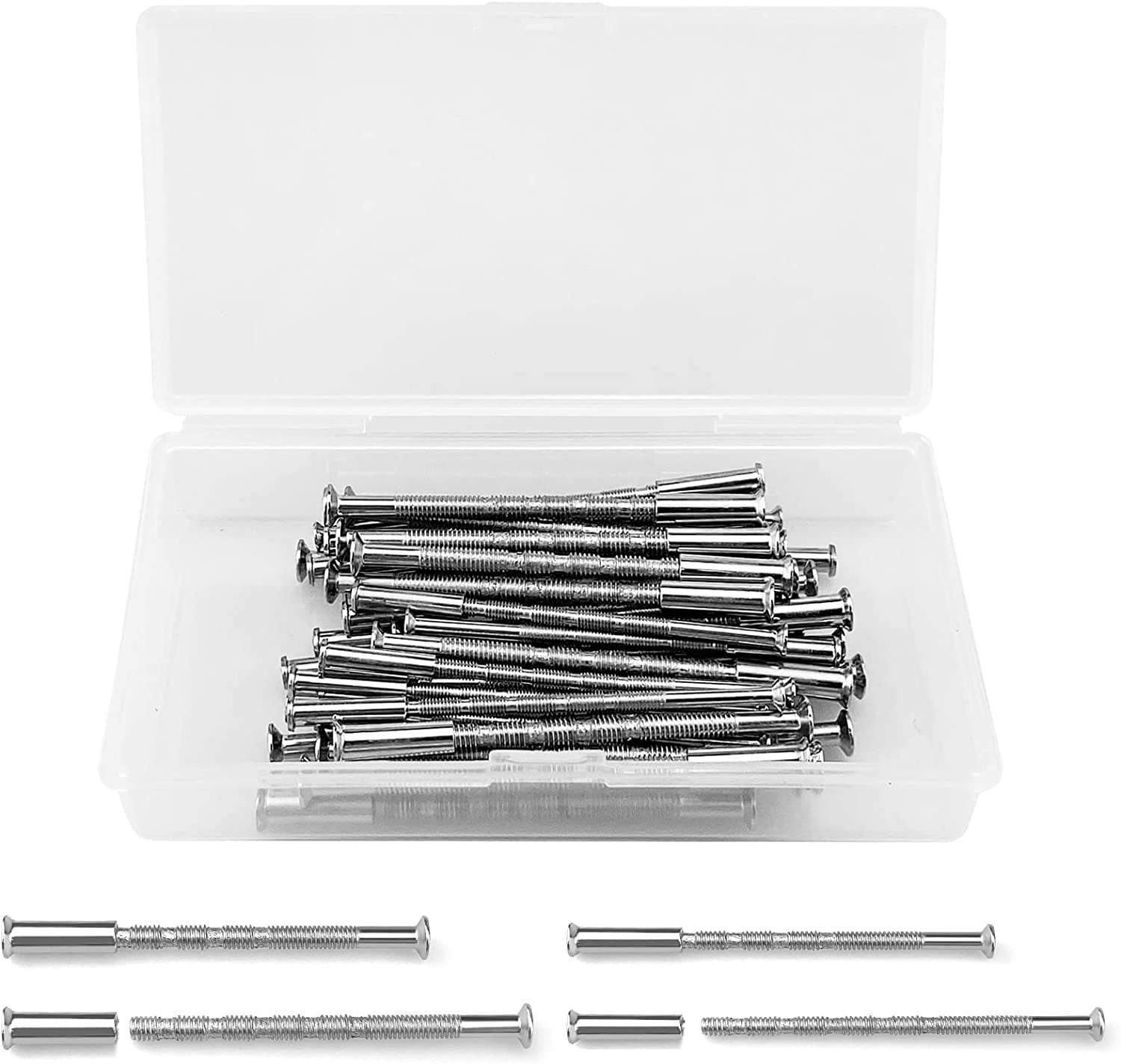 36pcs Door Handle Fixing Screws and Sleeves M3,M4 Nickel Universal ...