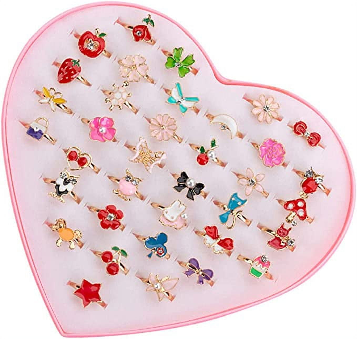 36pcs Girl Jewel Kids Toys Rings kids Cartoon Ring Toys Rings for ...