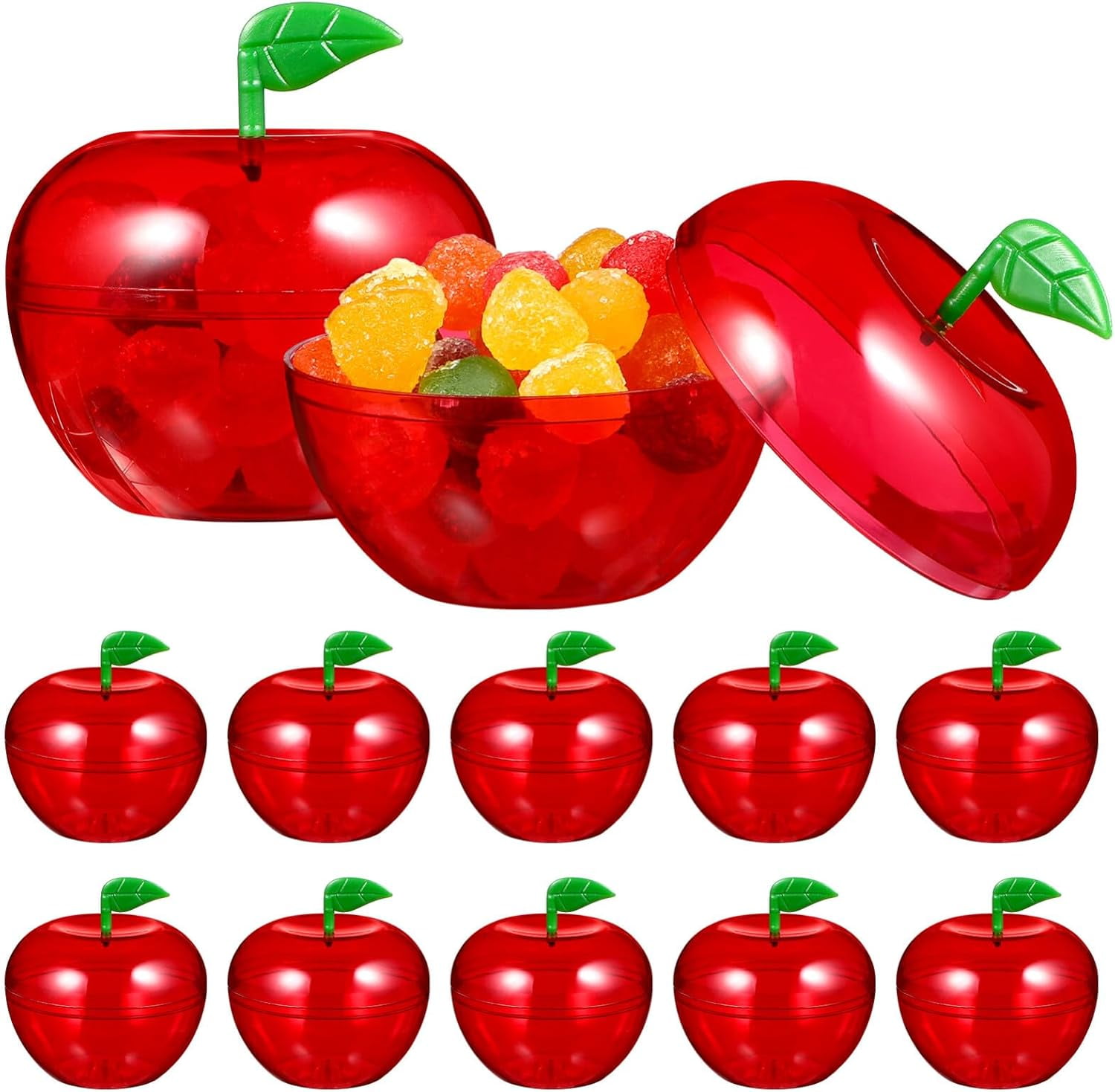 36pcs Large Red Apple Container,Apple Containers Snow Decorations White ...