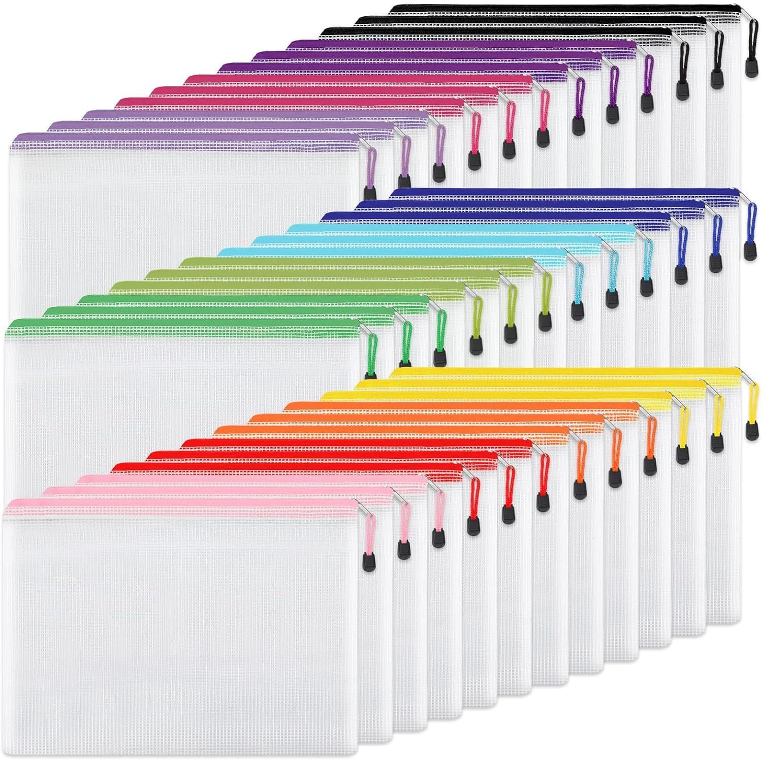 36pcs Mesh Zipper Pouch Bags A4 Size Board Game Storage Zipper Bags for ...