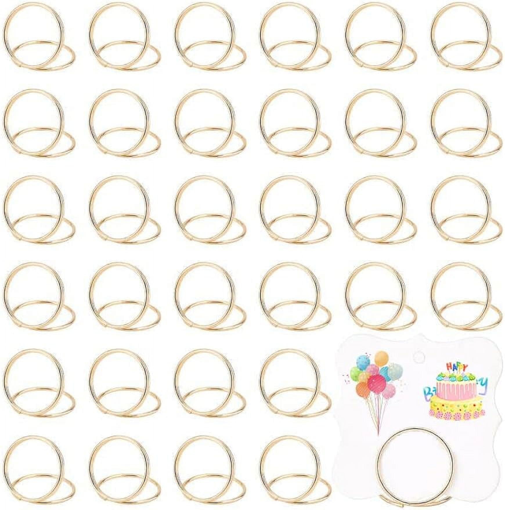 36pcs Mini Place Card Holders Golden Round Wire Photo Holder Small Size ...