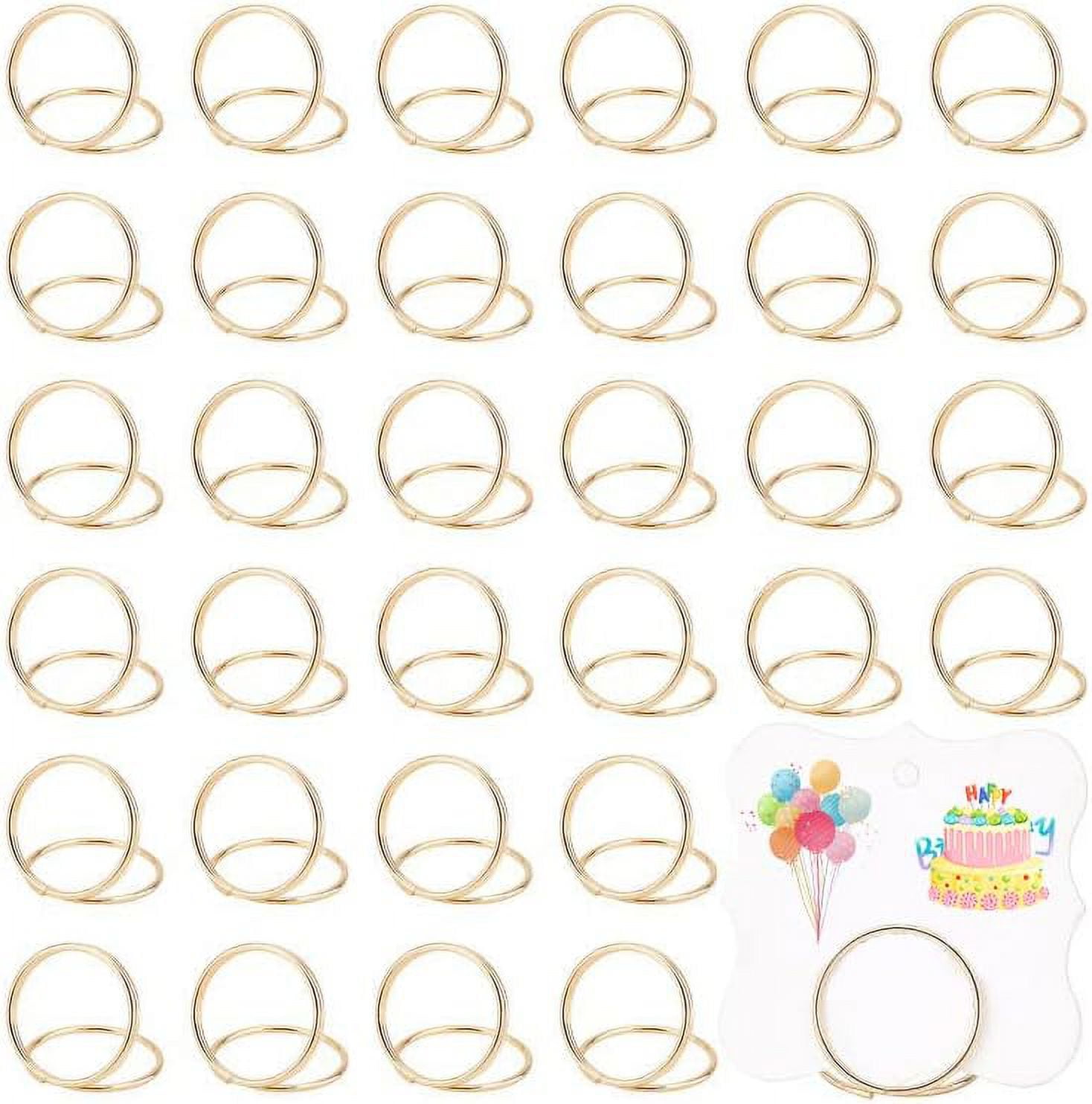 36pcs Mini Place Card Holders Golden Round Wire Photo Holder Small Size ...