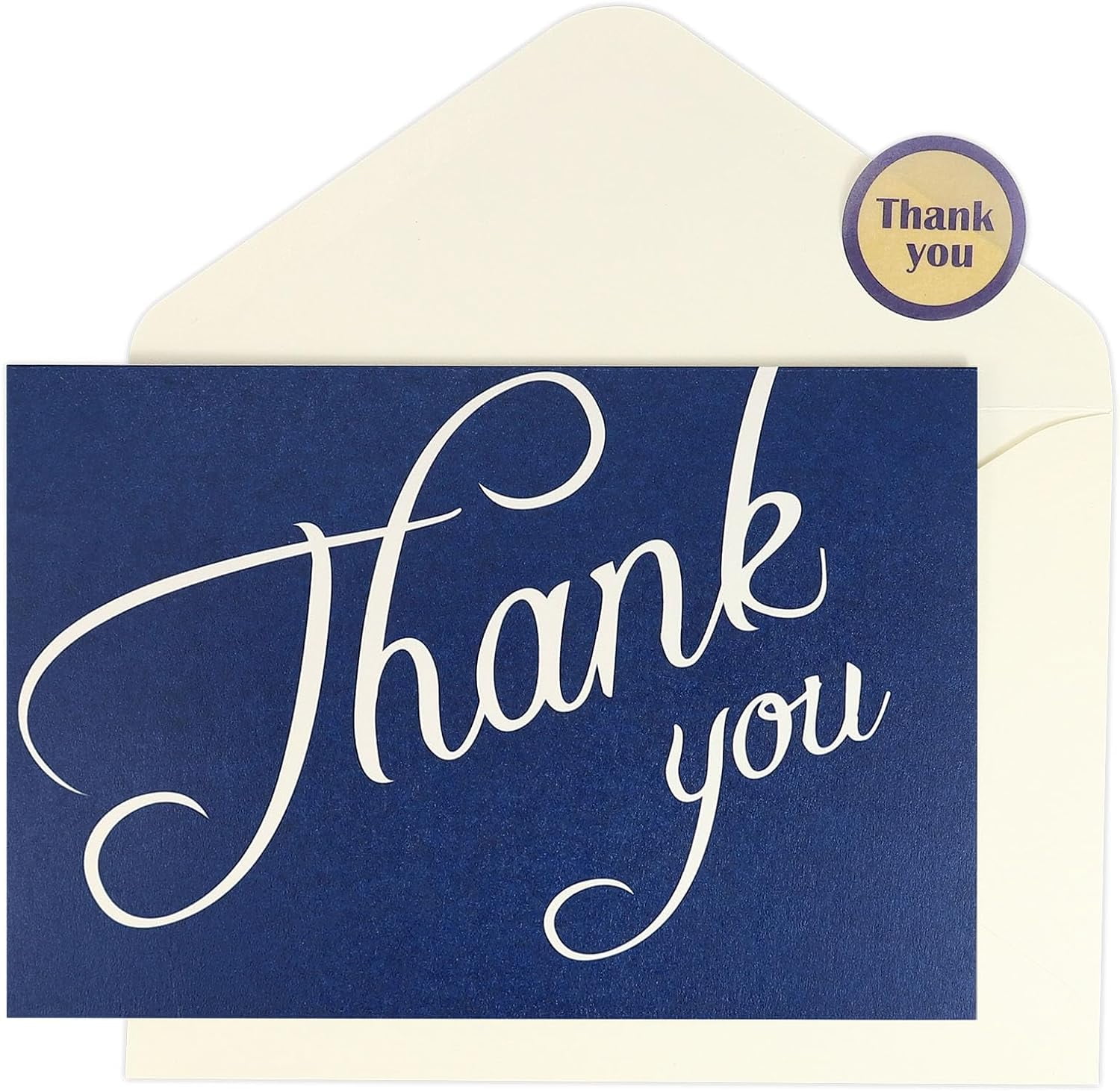 36pcs Navy Blue Thank You Cards Bulk with Envelopes, Stickers, 4.2x6.2 ...