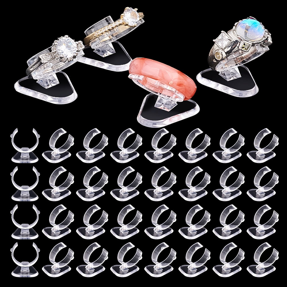 36pcs Ring Display Stands Mini Plastic Ring Holder Jewelry Display ...