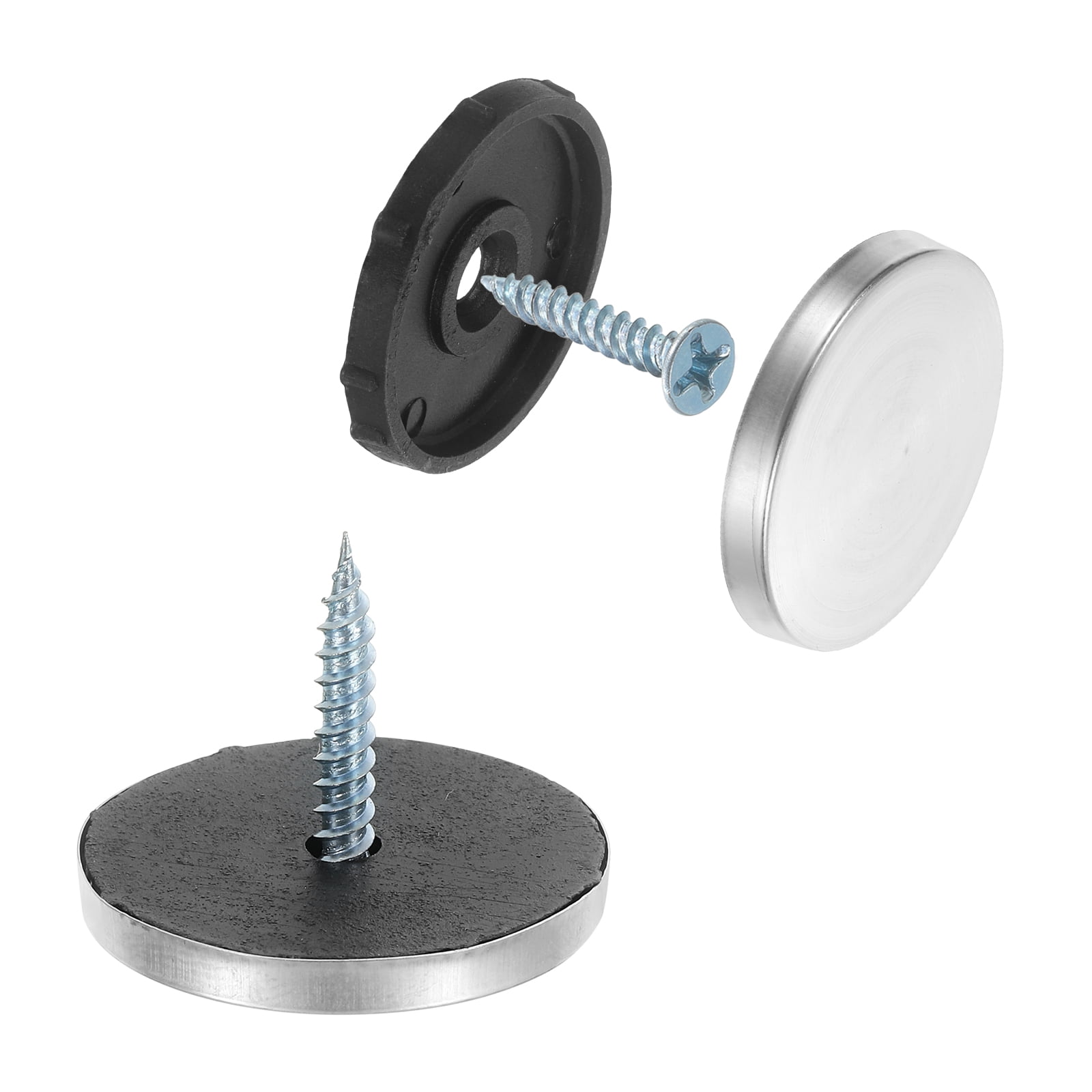 36pcs Screw Covers Caps, 30mm Dia Stainless Steel Flat Gasket Mirror ...