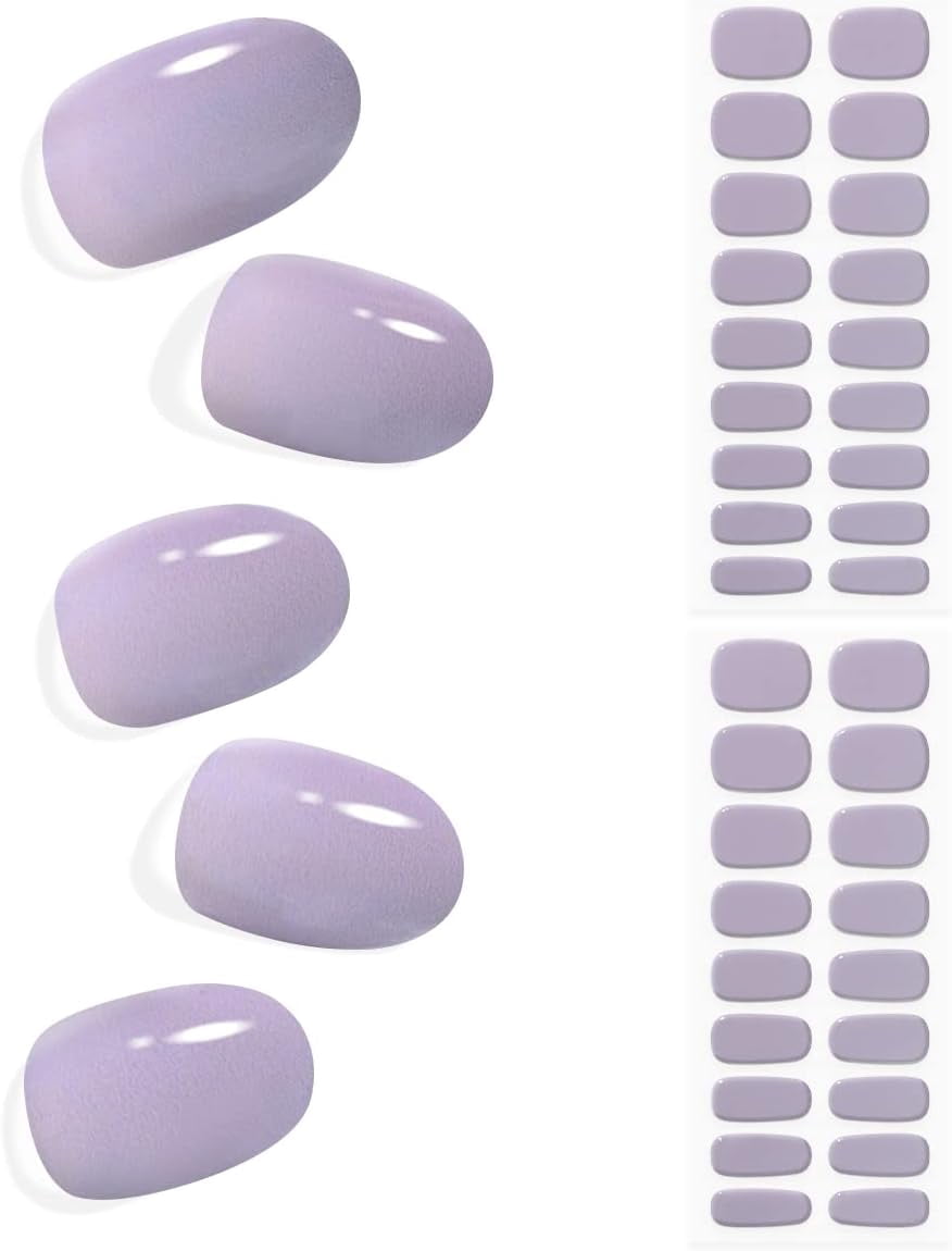 36pcs Semi Cured Gel Nail Strips Salon-Quality UV Gel Nail Wraps ...