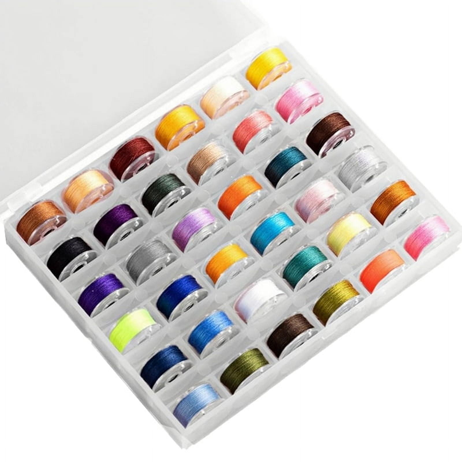 36pcs Sewing Threads and Bobbins,Colors Sewing Thread Set with Storage ...