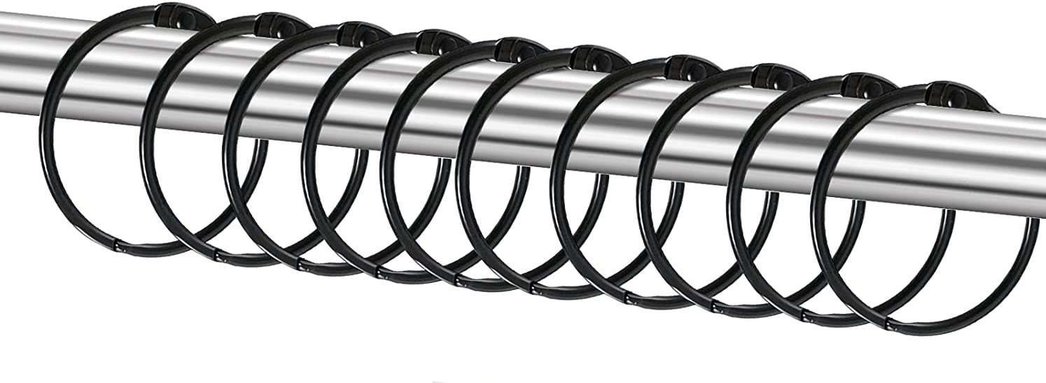 36pcs Shower Curtain Rings, Rust-Resistant Metal Round Shower Hooks for ...