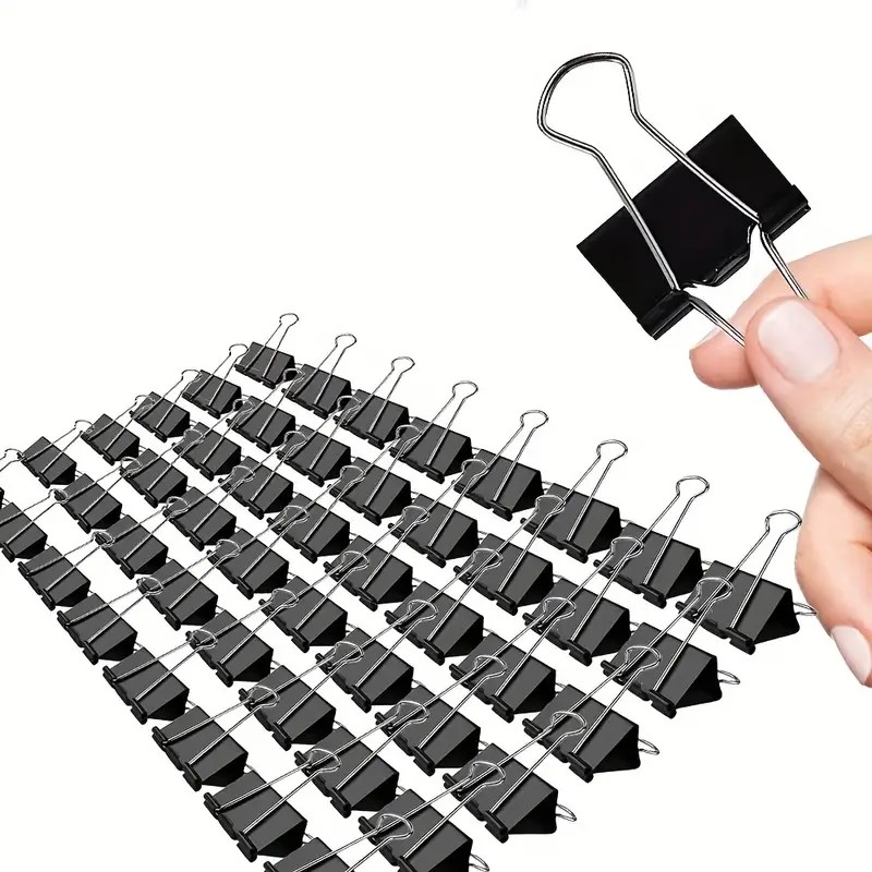 36pcs Small to Medium Binder Clips Set - 3/4 Inch, 1-1/4 Inch, Black ...