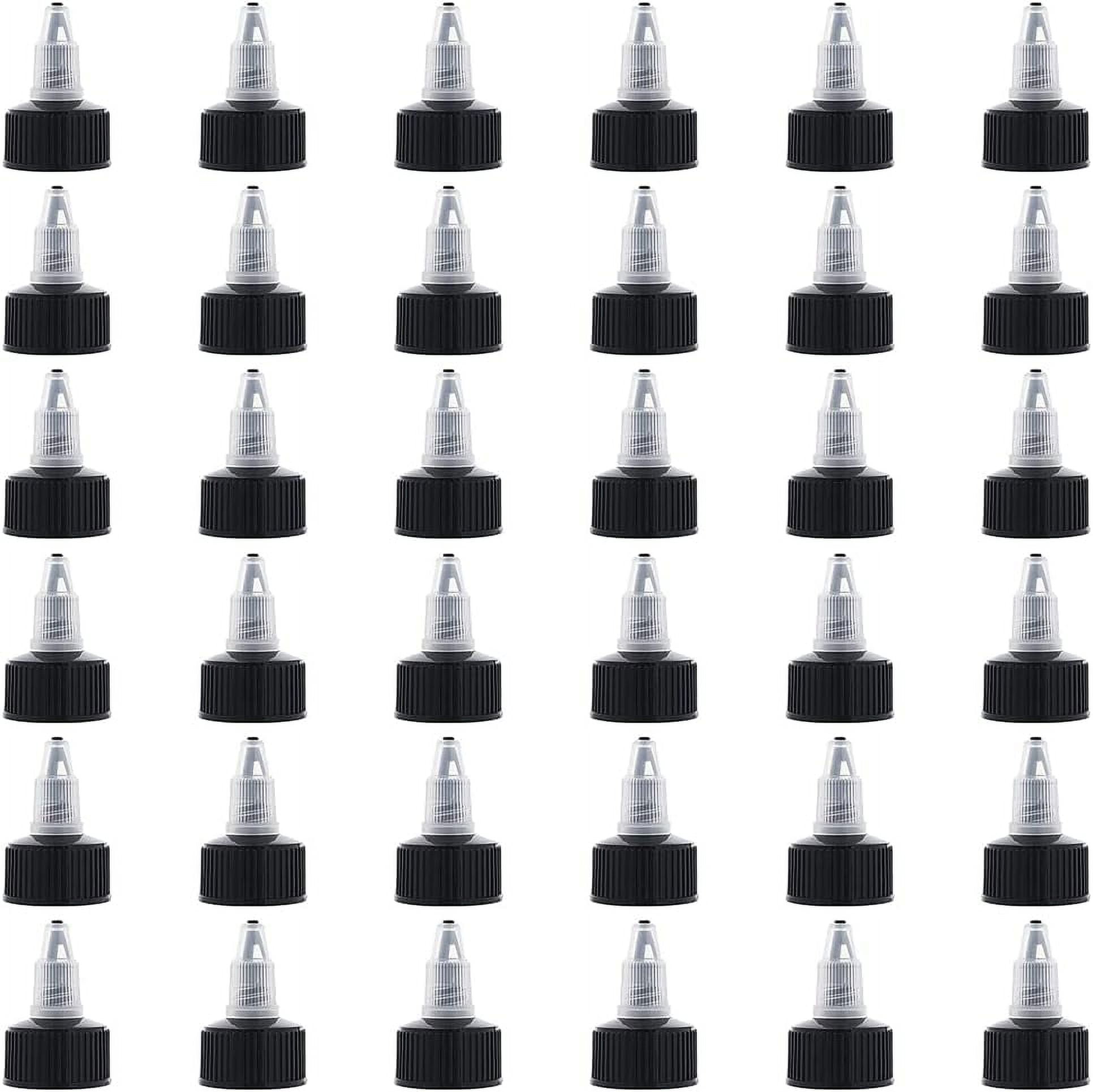 36pcs Squeeze Bottle Cap 24/410 Natural Twist Top Caps Black ...