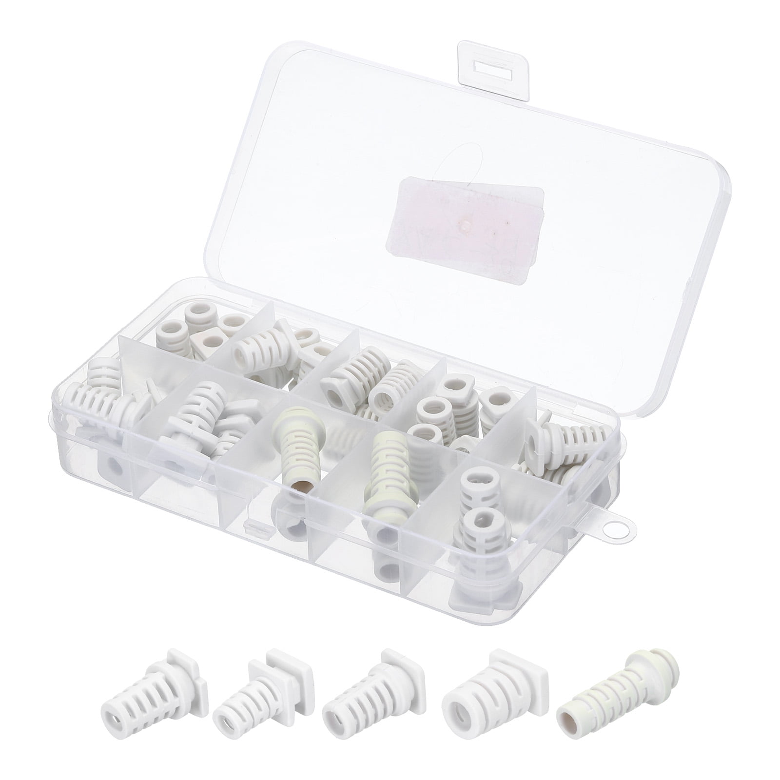 36pcs Strain Relief Cord Connector Assortment Cable Bushing Boot Sleeve ...