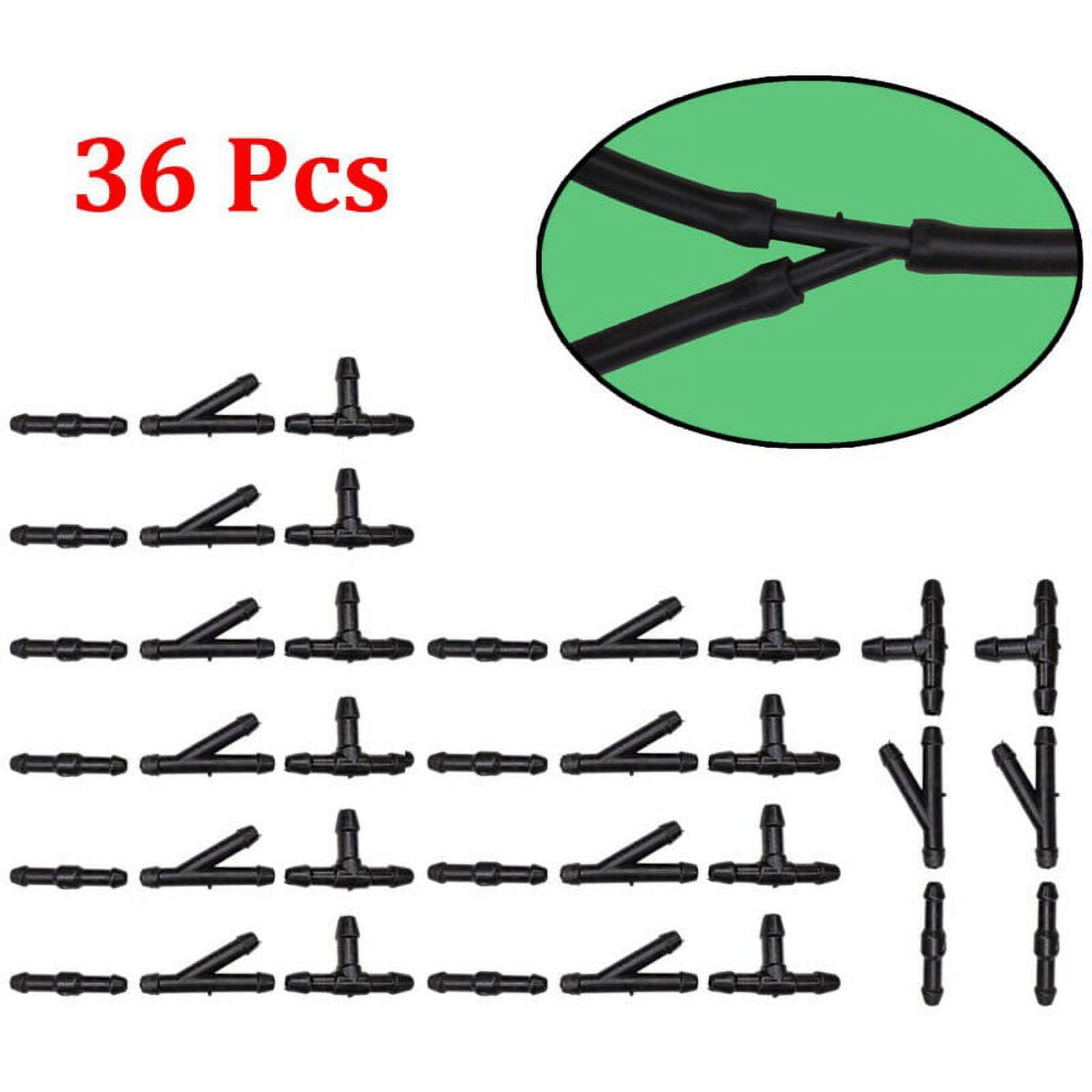 36Pcs Windshield Washer Hose Connector Water Tube T/Y/I Type Splitter ...