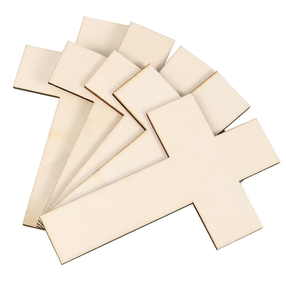 36pcs Wooden Chip Cross Shape Wooden Slices Graffiti Handcraft ...
