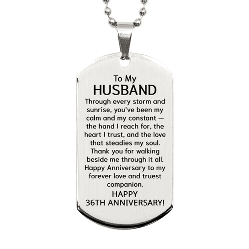 36th Anniversary Necklace for Husband - 36 Years Anniversary Gift for ...