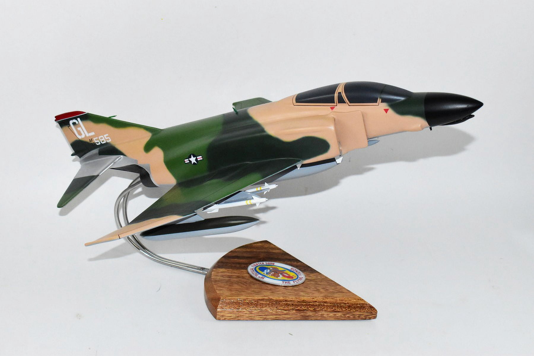 36th TFS Flying Fiends F-4c Model, 1/42 (18") Scale, Mahogany - Walmart.com